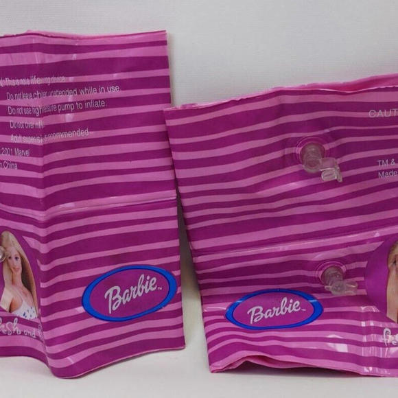 Other | Purple Pink Barbie Inflatable Swim Arm Band Tube Floaties ...
